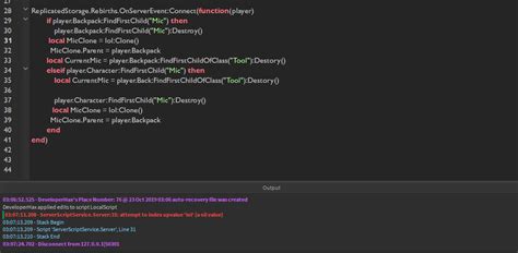 hold is not a valid member of tool scripting support developer
