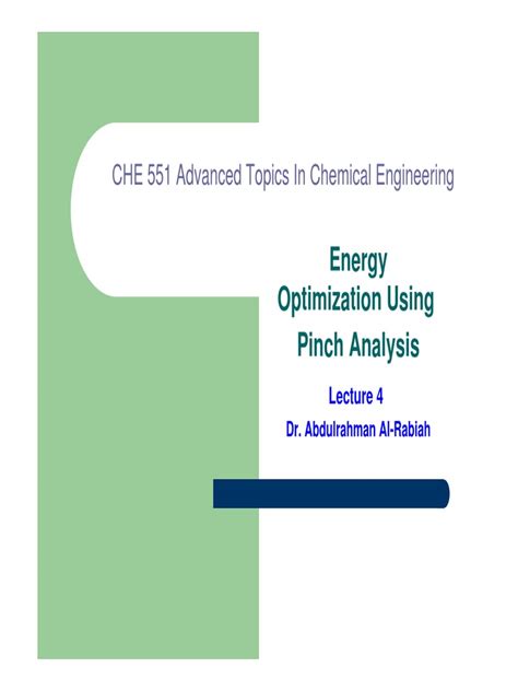 che551 lecture4 energy optimization using pinch analysis pdf heat mathematical optimization
