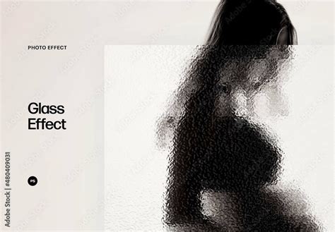 Glass Refraction Photo Effect Mockup Stock Template Adobe Stock