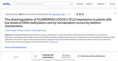 The Downregulation Of Flowering Locus C Flc Expression In Plants
