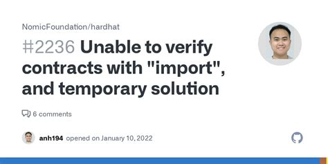 Unable To Verify Contracts With Import And Temporary Solution
