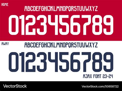 Ajax Font Royalty Free Vector Image Vectorstock