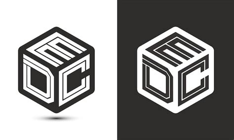 Premium Vector Edc Letter Logo Design With Illustrator Cube Logo Vector Logo Modern Alphabet