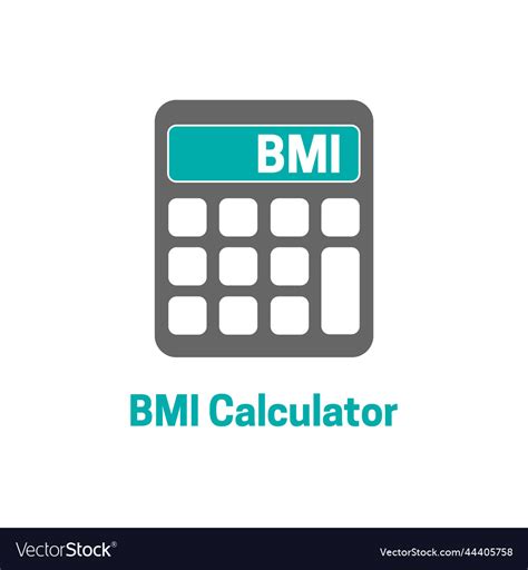 Bmi Body Mass Index Calculator Icon Royalty Free Vector