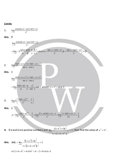 Maths Chapter Limits Of Integer Base Question For Jee