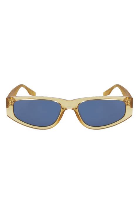 Converse Fluidity 56mm Rectangular Sunglasses In Crystal Burnt Honey Modesens