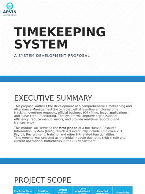 Timekeeping System Development Pdf Information Technology Computing