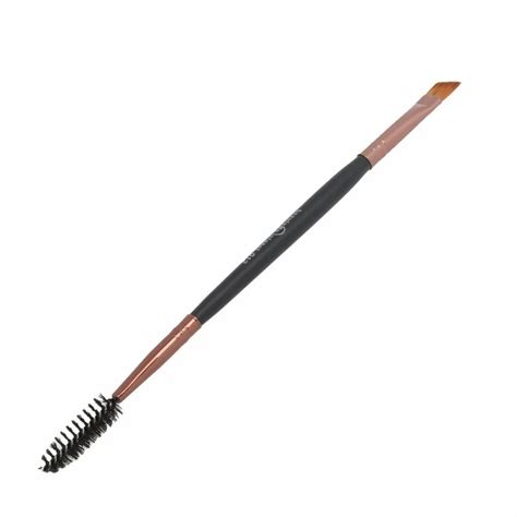 2 In1 Cosmetic Makeup Wood Handle Double Angled Eyebrow Brush Eyebrow
