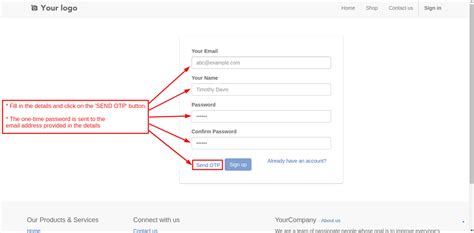 Odoo Website Otp Authentication Use Otp To Log In On Odoo Website