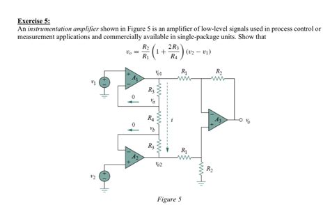 solved exercise 5 an instrumentation amplifier shown in