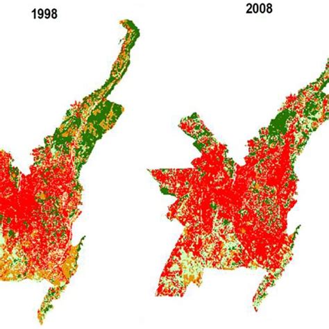 Ndbi Maps For 1991 1998 2008 And 2018 Download Scientific Diagram