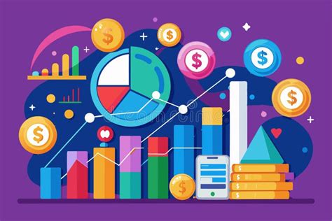 Graphs And Charts Illustrate Business Income Trends With Colorful Visuals Showcasing Financial