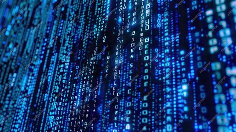 premium photo led screen displaying binary code for cyber war and data analysis