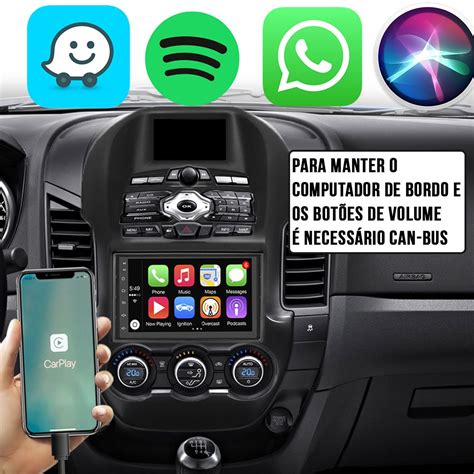 Kit Multimídia Carplay Android Auto Ranger 2012 2016 Luxo 7 Polegadas Ecarshop