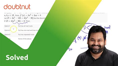 let f x x 3 ax 2 bx c be the given cubic polynomial and f x 0 be