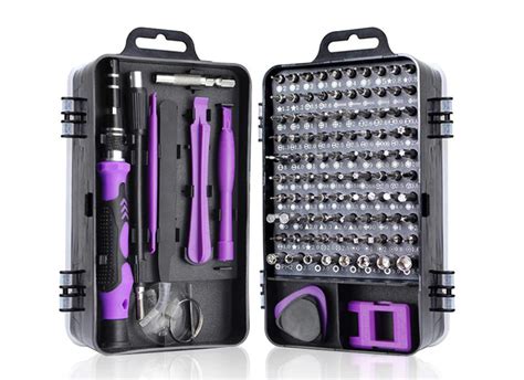 Набор мини прецизионных отверток 115 в 1 для ремонта электроники Purple фото отзывы