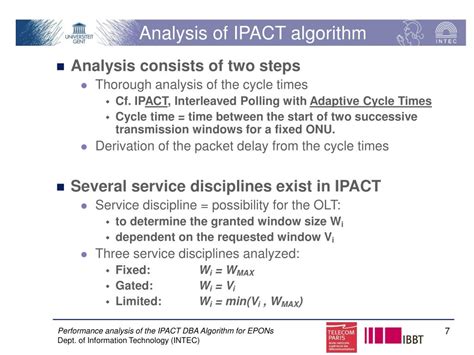 Ppt Performance Analysis Of The Ipact Dynamic Bandwidth Allocation Algorithm For Epons