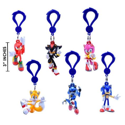 Sonic The Hedgehog 3 Inch Backpack Hangers Figure Mystery Bag Backpack Hanger Sonic The