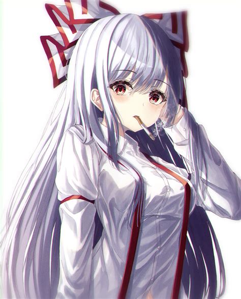 Fujiwara No Mokou Touhou Drawn By Saki Danbooru