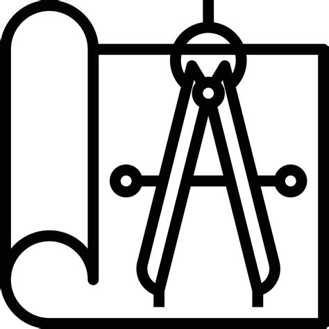 Compass Draw Paper Report Creative Outline Icon 14354742 Vector Art