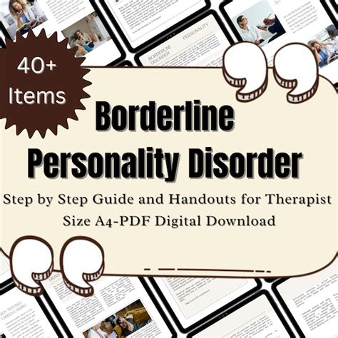Borderline Personality Disorder Dbt Workbook Etsy