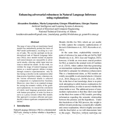 Enhancing Adversarial Robustness In Natural Language Inference Using Explanations Acl Anthology