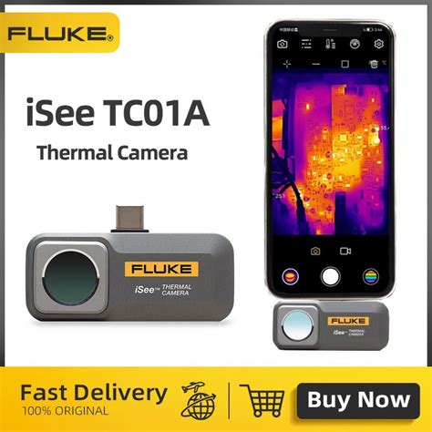 Fluke Tc01a Mobile Phone Infrared Thermal Imager Pcb Circuit Industrial Test Floor Heating Pipe