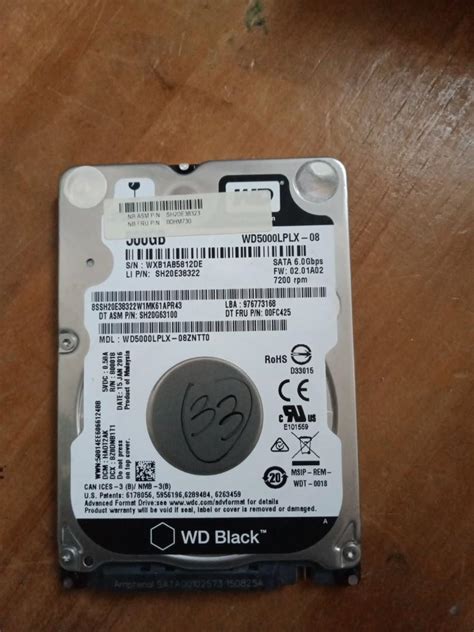 500gb Hard Disk Wd Black Computers And Tech Parts And Accessories Hard Disks And Thumbdrives On