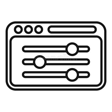 Web Content Filter Icon Outline Vector Cloud Process Stock Vector Illustration Of Black