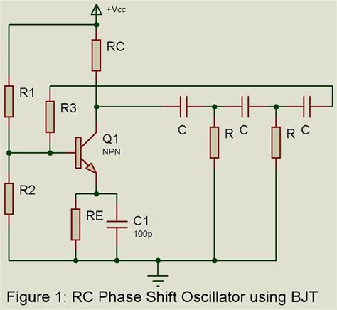 Rc Phase Shift Oscillator Circuit Using Bjt Which Feedback Is Employed Circuit Diagram