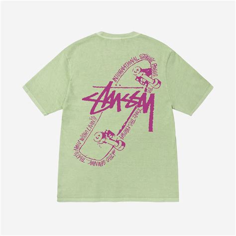 스투시 스케이트 파시 피그먼트 다이드 티셔츠 세이지 Stussy Kream