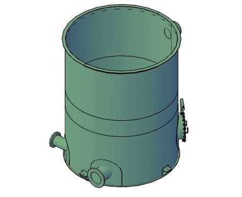 Tank Detail 3d Model Layout Cad Structural Block File In Dwg Format