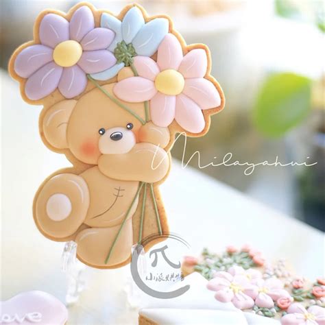어버이날 프로스팅 쿠키 금형 만화 곰 사랑 어린이 케이크 장식 도구 식품 등급 플라스틱 비스킷 스탬프 커터 Aliexpress