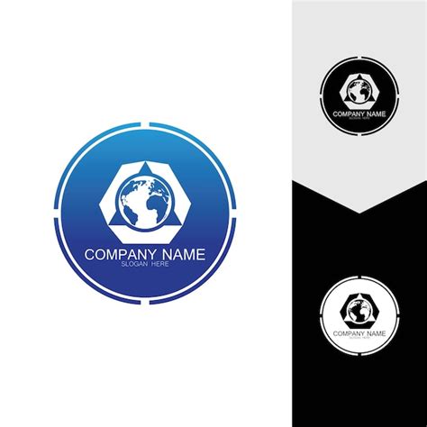 3d 디지털 글로브 로고 디자인 아이콘 벡터 일러스트 레이 션 이 로고는 글로벌 회사 세계 기술 및 미디어 및 홍보 기관에