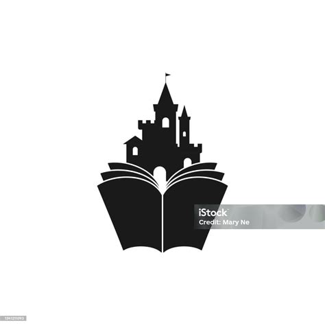 성으로 책을 엽니 다 흰색 배경에 격리 플랫 아이콘입니다 벡터 그림입니다 성 건축물에 대한 스톡 벡터 아트 및 기타 이미지 성 건축물 책 과학 Istock