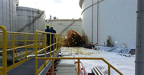 원유 유출된 S Oil 울산공장 탱크