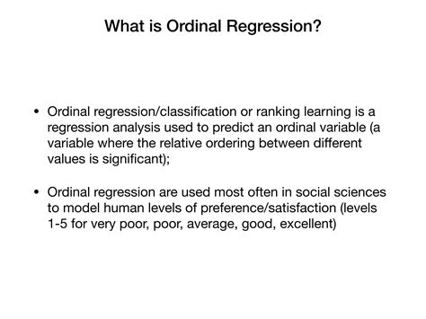 Logistic Ordinal Regression Ppt