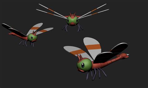 Stl File Pokemon Yanma And Yanmega With Base 🐉 ・3d Print Design To