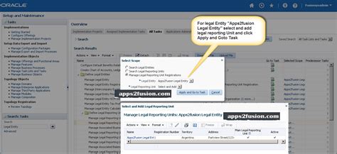 Oracle FUSION Apps LEGAL ENTITIES IN ORACLE FUSION FINANCIALS