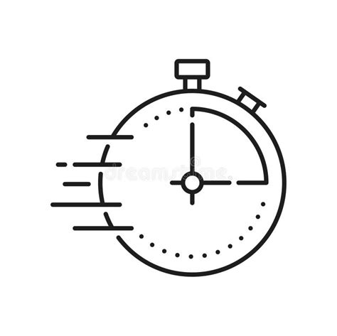 Clock Timer Outline Icon Isolated Alarm Stopwatch Stock Vector