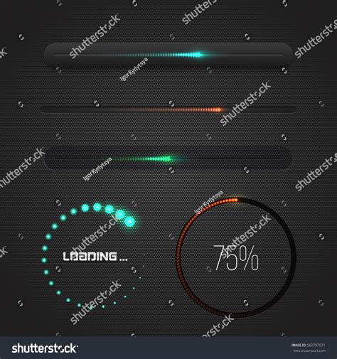 Progress Loading Bar Lighting Concept Technology Stock Vector Royalty Free
