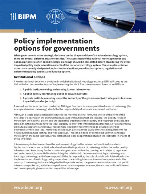 02 Policy Implementation Pdf Metrology Policy