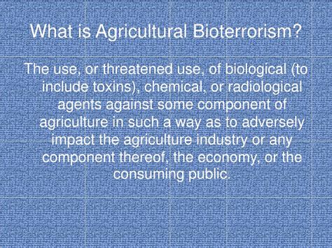 Ppt Agricultural Bioterrorism Preparing And Preventing It Powerpoint Presentation Id 252206