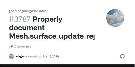 Properly Document Meshsurfaceupdateregion · Issue 3787