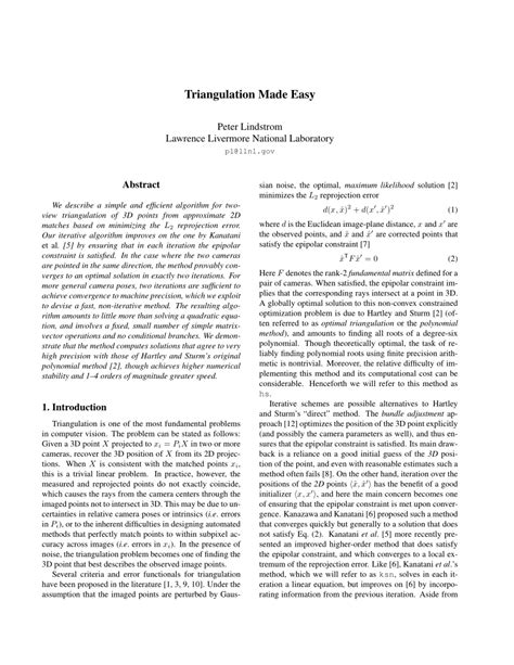 Pdf Triangulation Made Easy