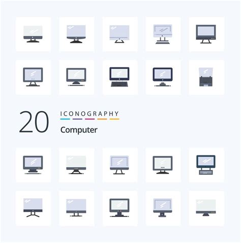 Computer Flat Color Icon Pack Like Laptop Vector Art At Vecteezy