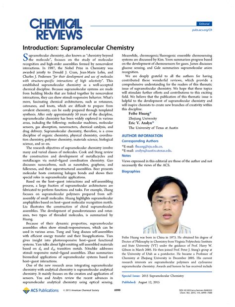 Introduction Supramolecular Chemistry Introduction Supramolecular