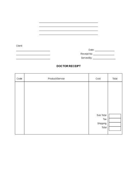 Doctors Invoice Template Sampletemplate My Id