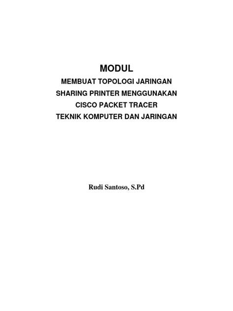 modul topologi jaringan shering printer dengan cisco pdf
