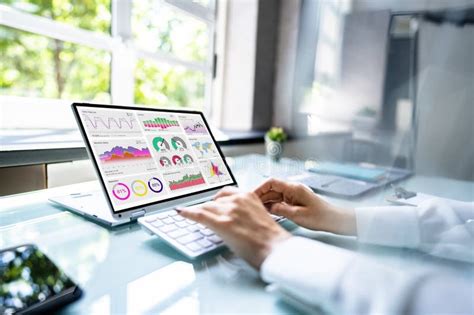 Kpi Dashboard Data Analytics Stock Image Image Of Digital Screen